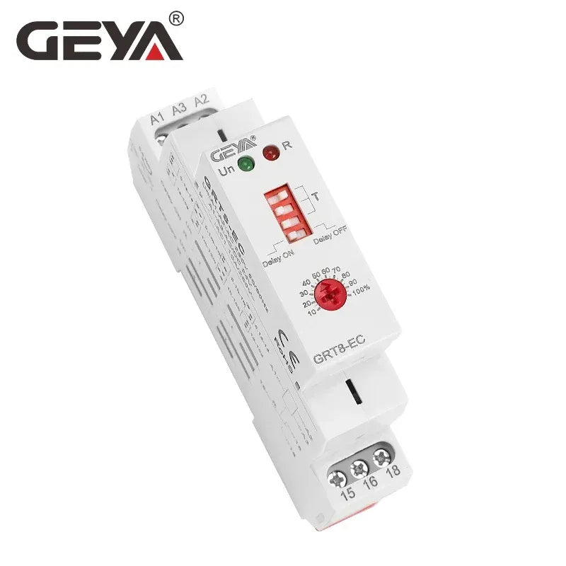 GRT8-EC 10A AC220V/DC24V/AC380V On Delay/Off Dual Function Time Relay – GEYA